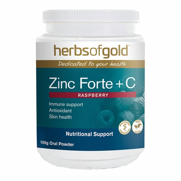 Herbs Of Gold Zinc Forte + C - Buy Online | NutritionMarket